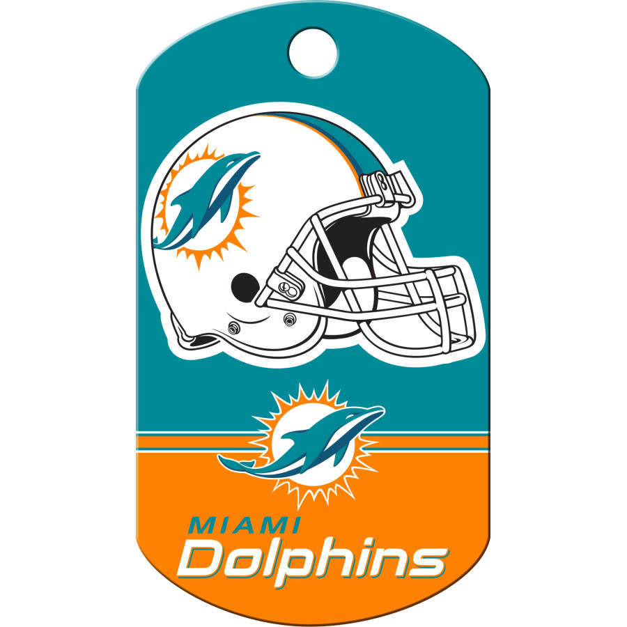 Miami Dolphins Dog Tag, Military Shape – Quick-Tag