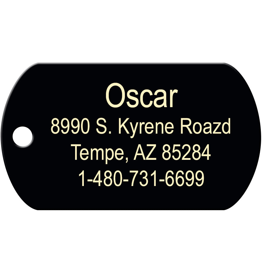 Las Vegas Raiders Dog Tag, Military Shape – Quick-Tag