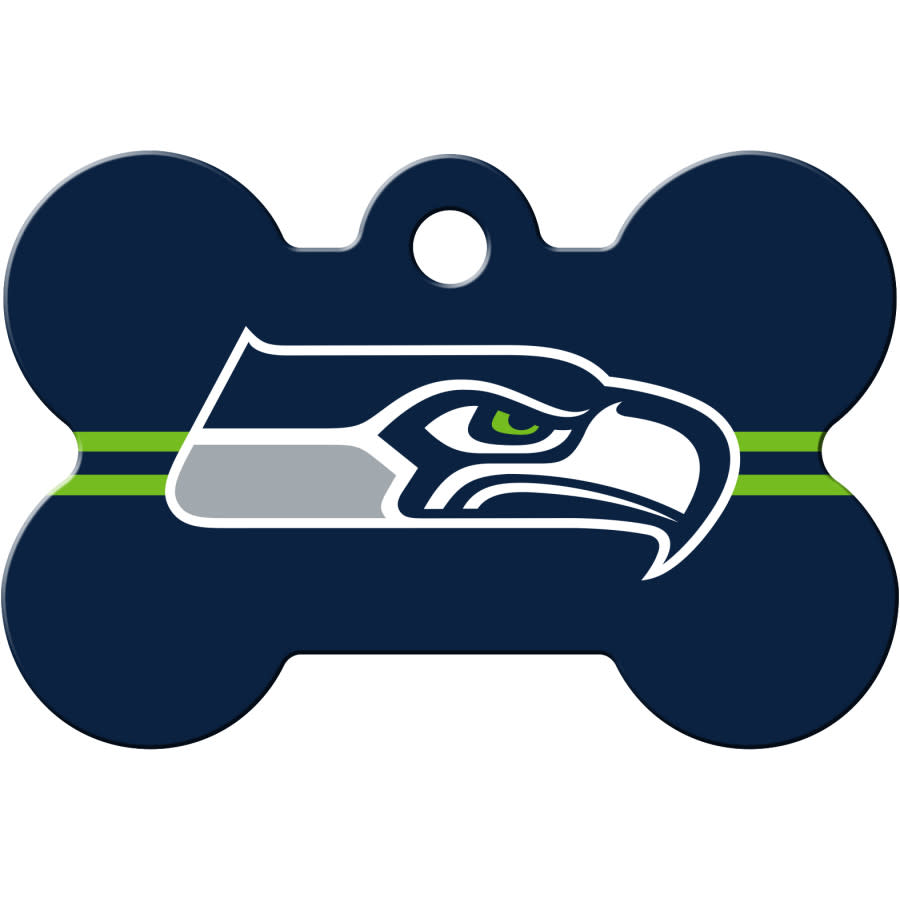 Seattle Seahawks Dog Tag, Medium Bone – Quick-Tag