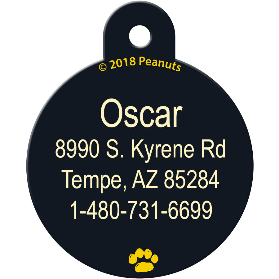 Charlie Brown Dog Tag, Large Circle – Quick-Tag