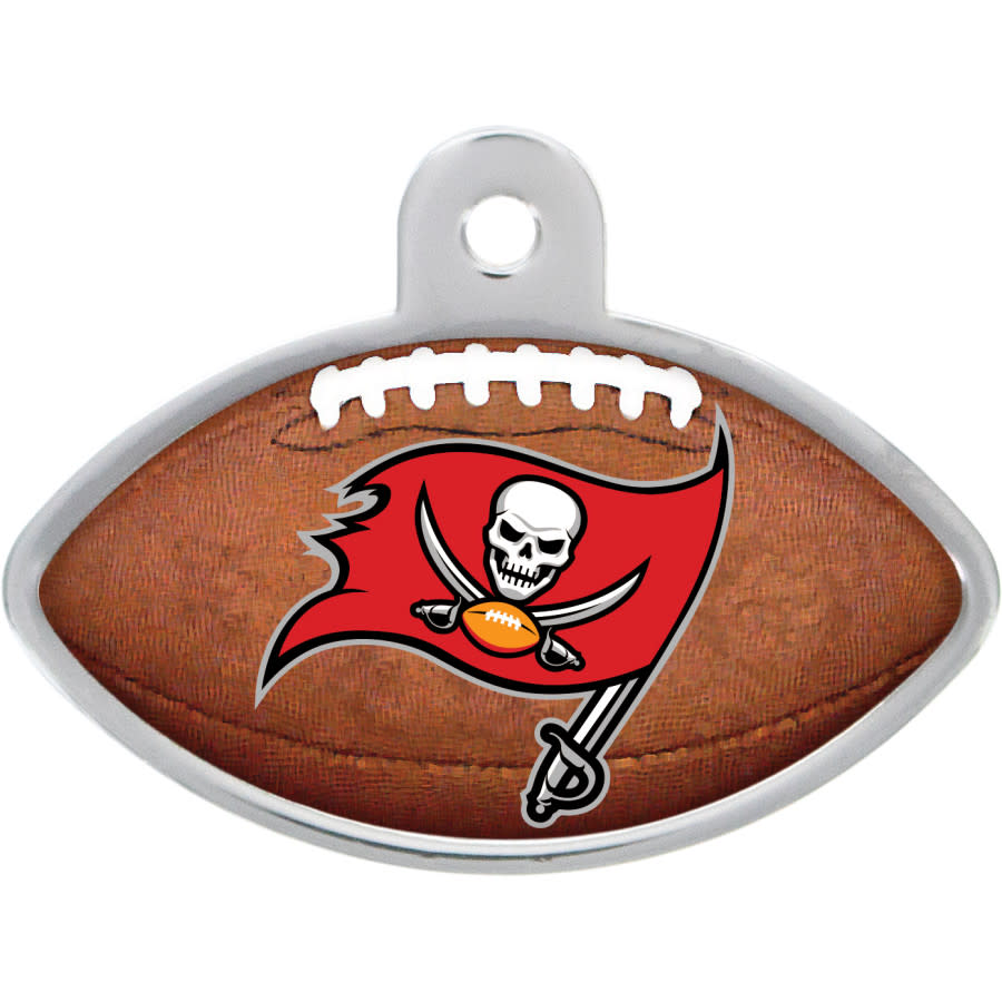 Tampa Bay Buccaneers Dog Tag, Football Shape – Quick-Tag
